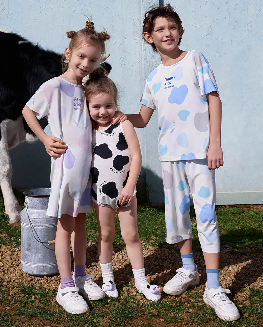 Aimer Kids Milk Fiber Sleepwear Set for Boys – AÍMER