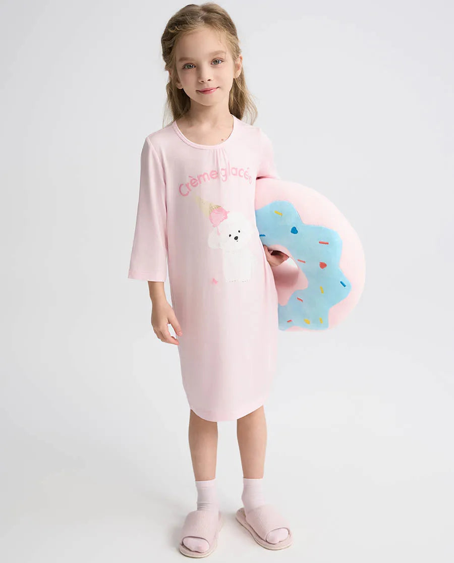 Aimer Kids Milk Fiber Nightdress For Girls – AÍMER